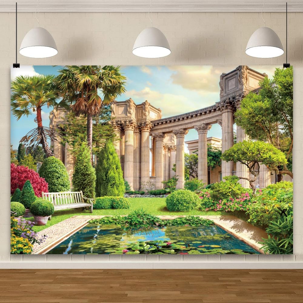 Amazon.com : YongFoto 8x6.5ft San Francisco Art Palace Backdrop for ...