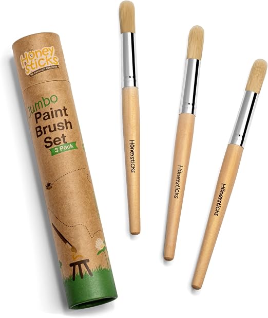 Amazon.com: Honeysticks Jumbo Paint Brush Set - 3 Pack. Jumbo Paint ...
