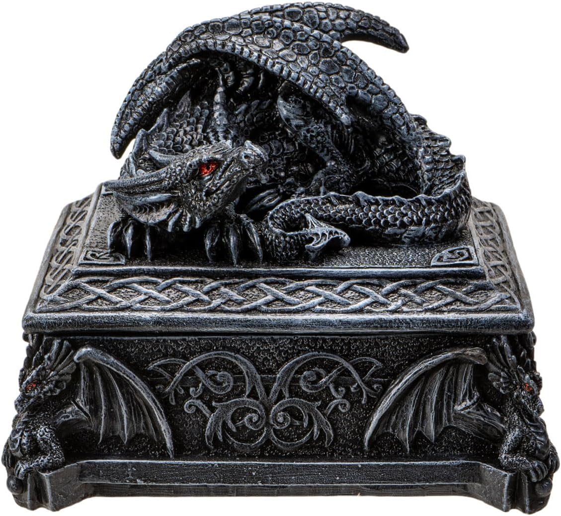 Amazon.com: Pacific Giftware Celtic Dragon Jewelry Box – Mythical ...