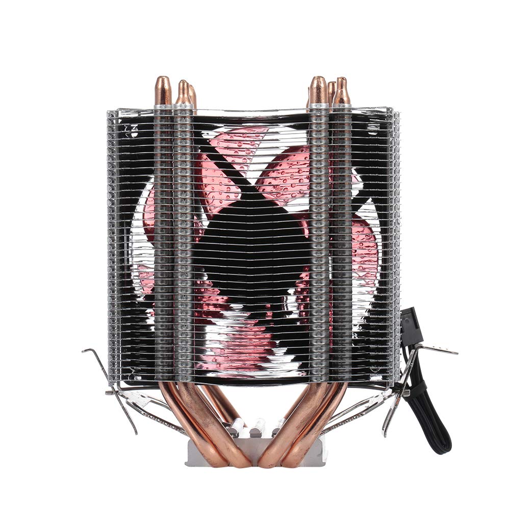 CPU Cooler Fan Heatsink 4 Heatpipe 2 Fans Quiet Heatsink Radiator ...
