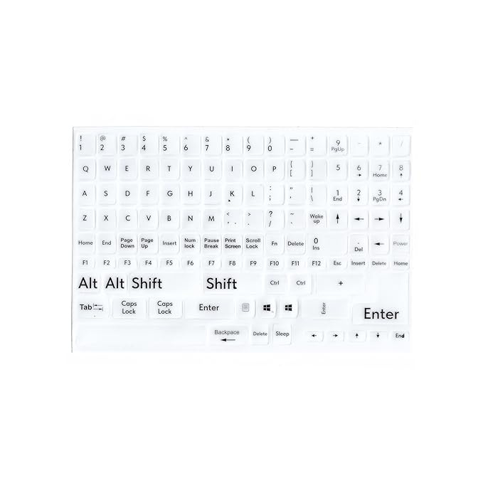 Generic English Keyboard Stickers for Laptop, Full Layout, White ...