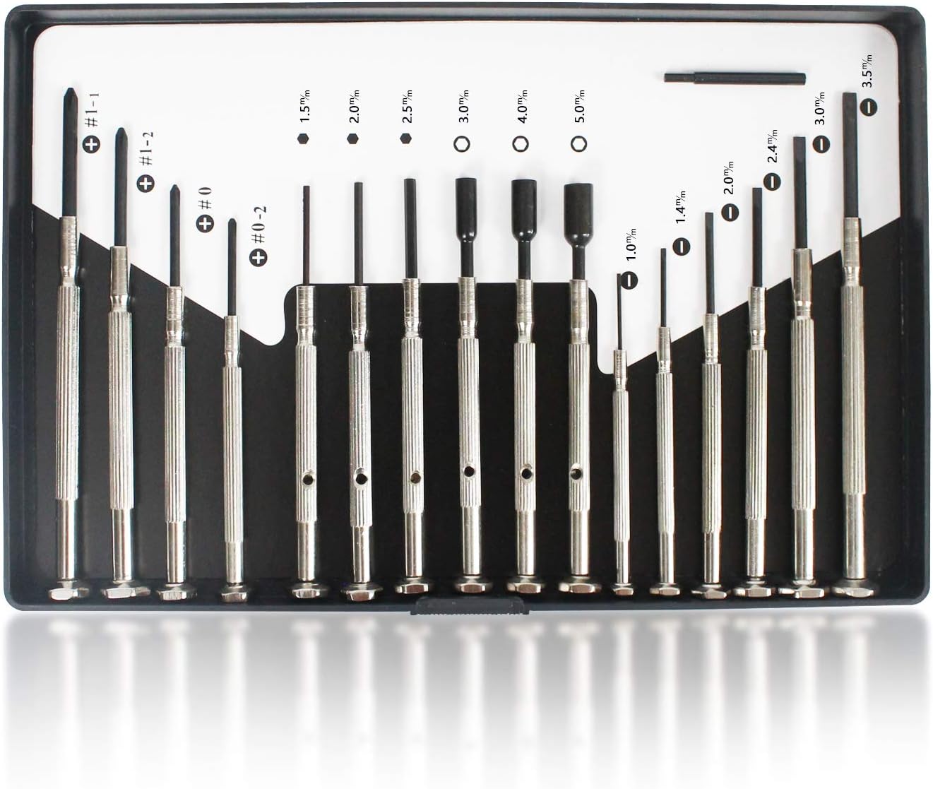 Mini Precision Screwdriver Set, 16 Pcs with Case, Flat head Phillips ...