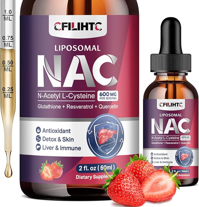 Amazon.com: Liposomal Liquid NAC Supplement N-Acetyl Cysteine Drops, N ...