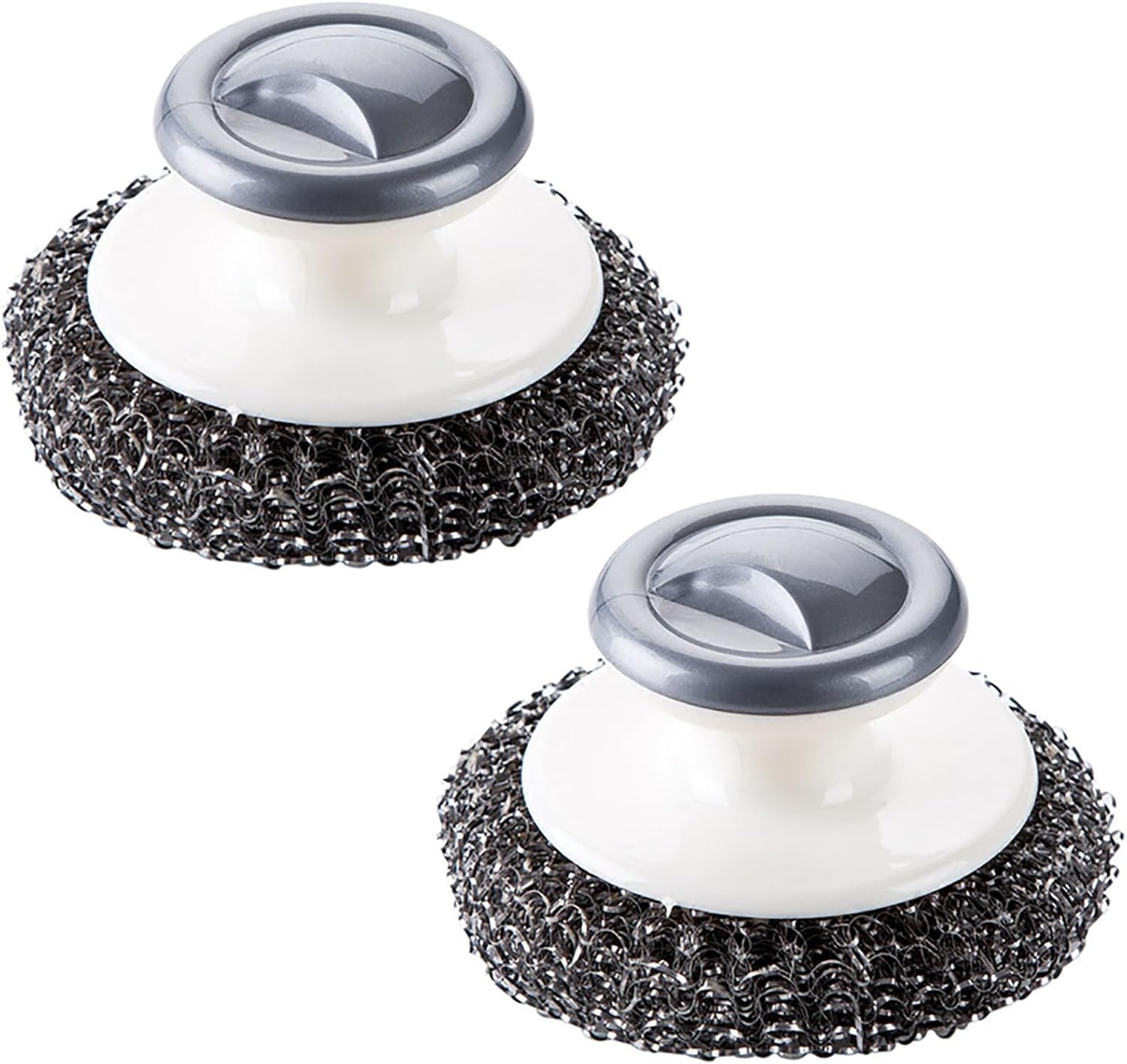Amazon.com: Stainless Steel Wool Scrubber with Handle, 2 Pack Heavy ...