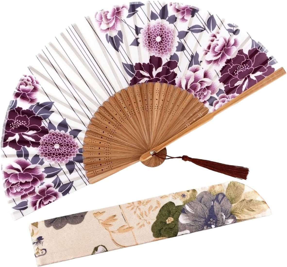 Amazon.com: OMyTea Folding Hand Fans for Women - Chinese Japanese ...