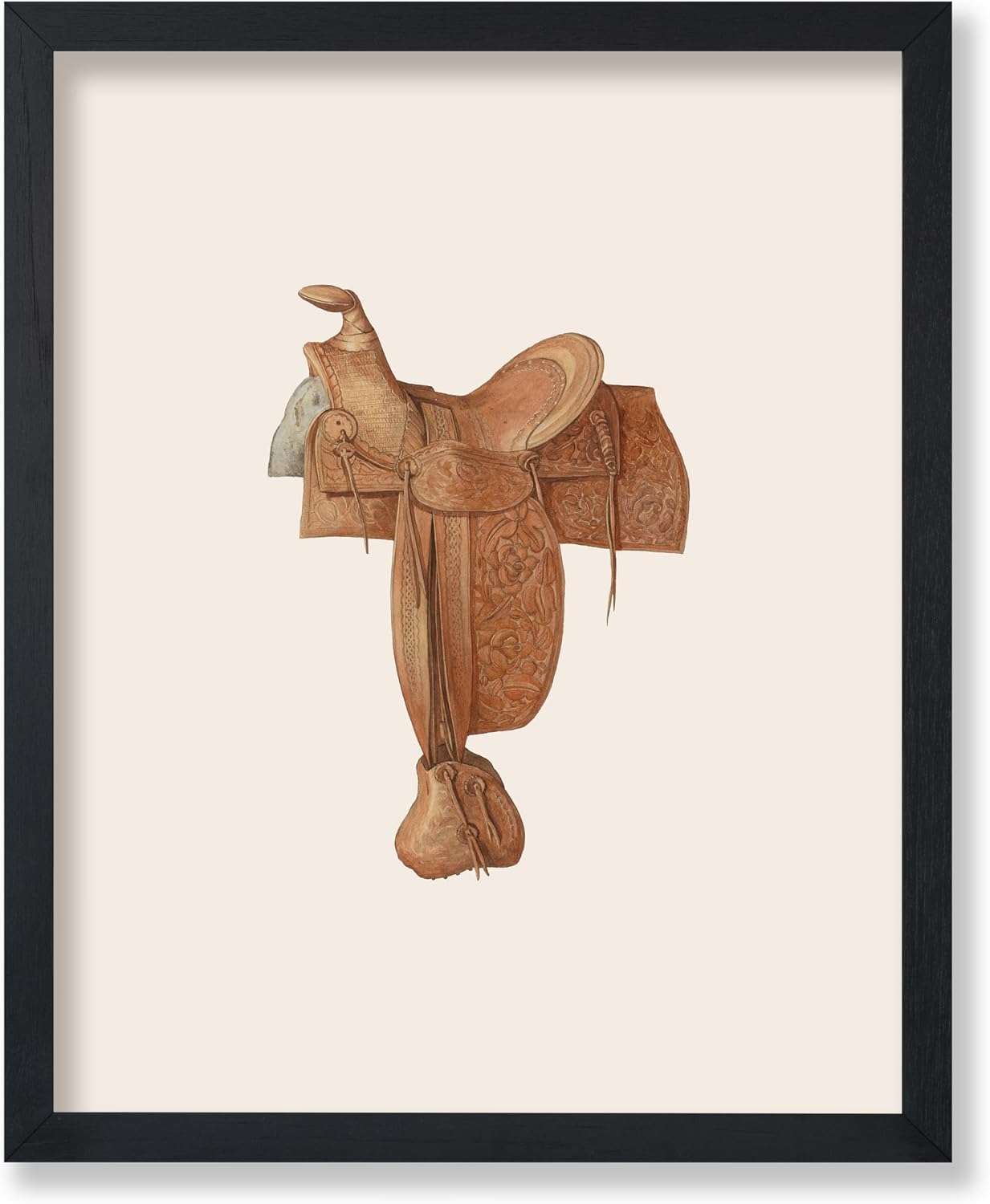 Amazon.com: Poster Master Vintage Saddle Poster - Retro Horse Riding ...