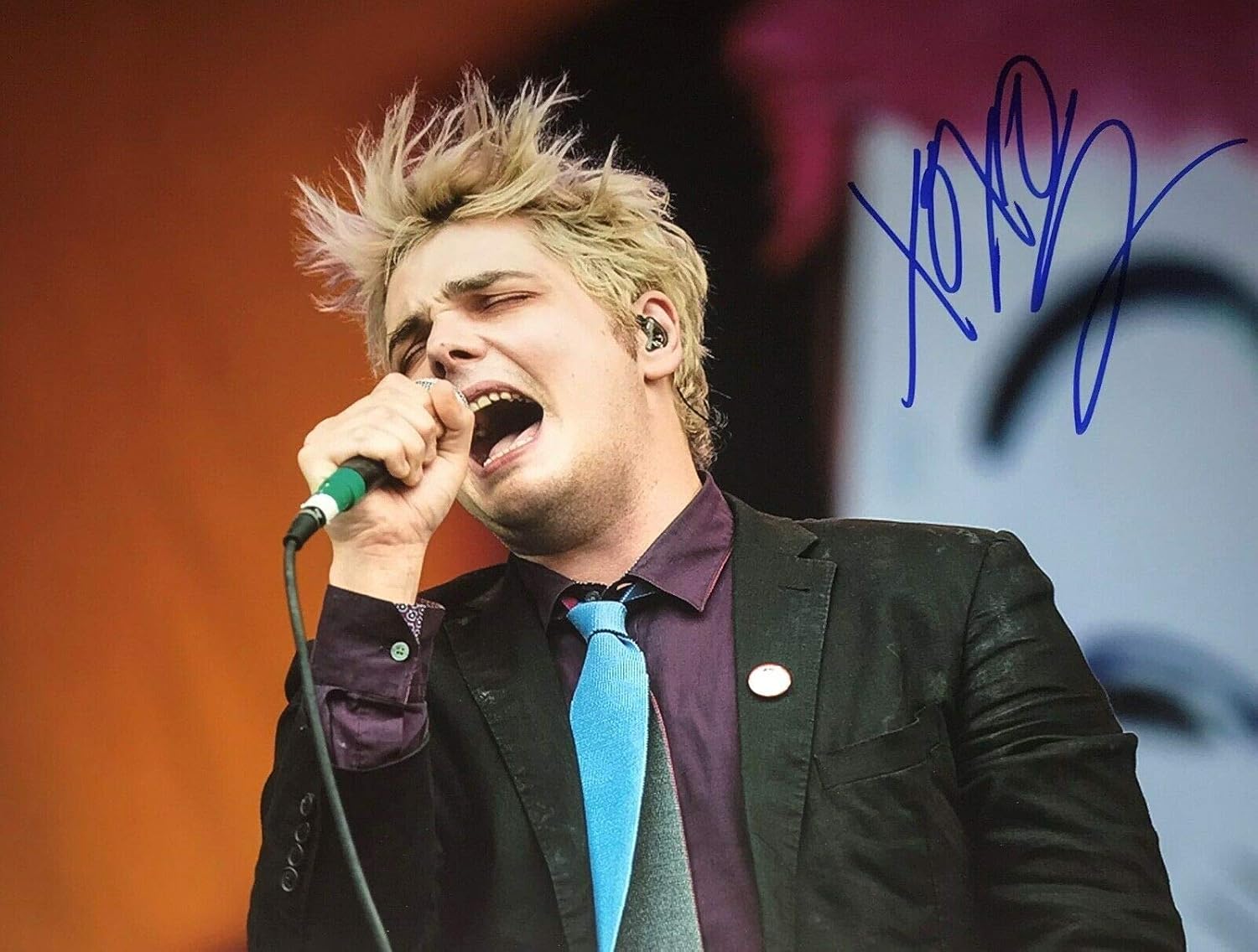 Gerard Way of My Chemical Romance reprint signed autographed 8x10 photo ...