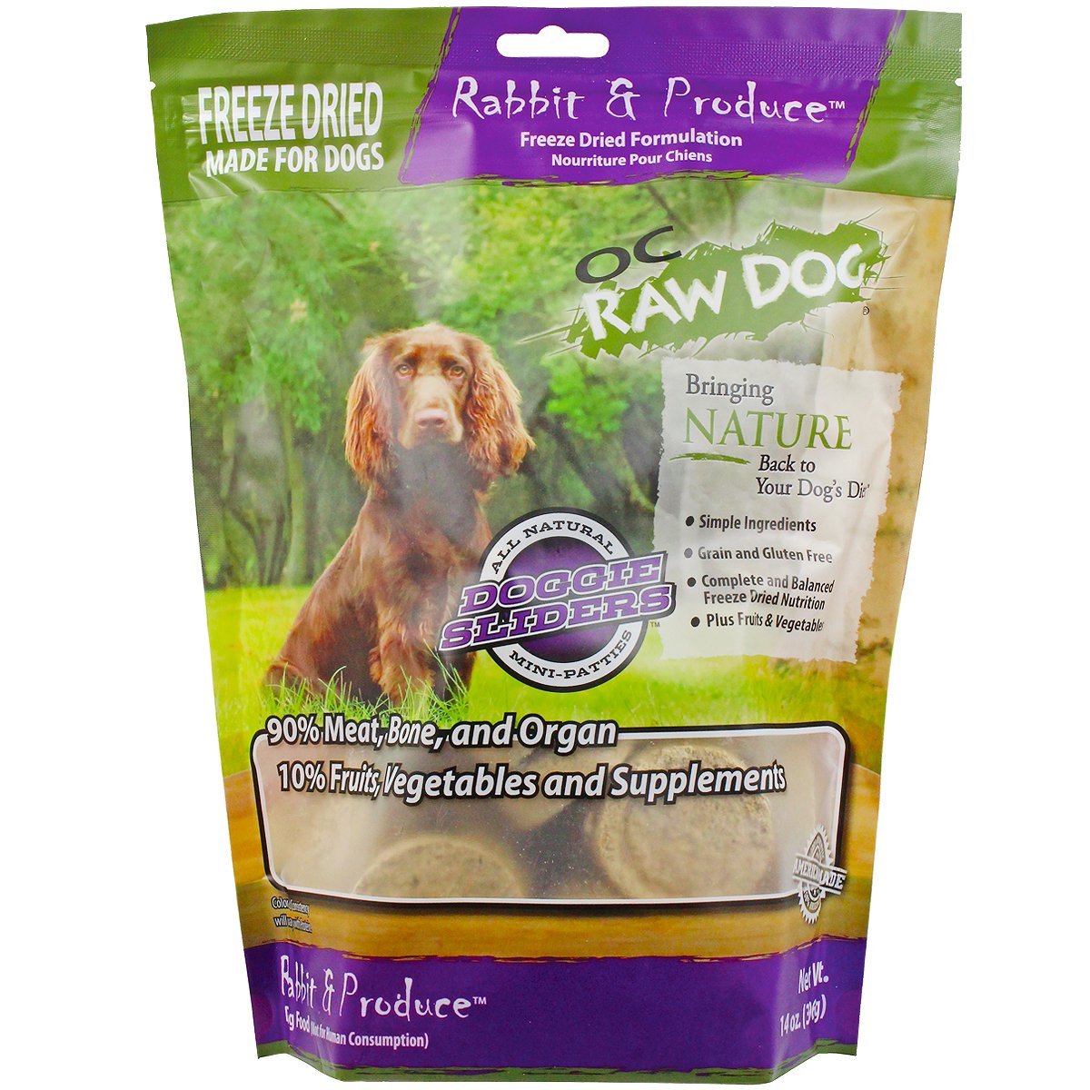 Amazon.com: OC Raw Freeze Dried Rabbit & Produce Sliders 14oz : Sports ...