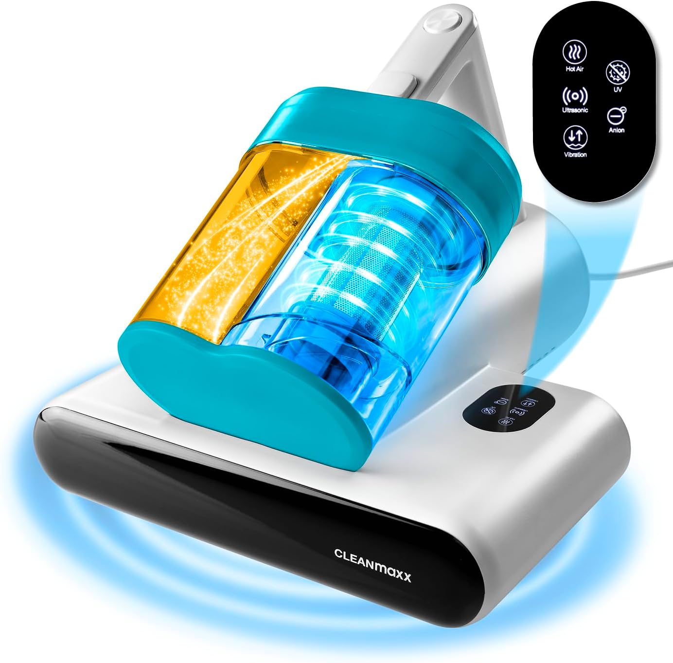 CLEANmaxx Milbensauger mit UV-C-Licht, HEPA-Filter & Rotation
