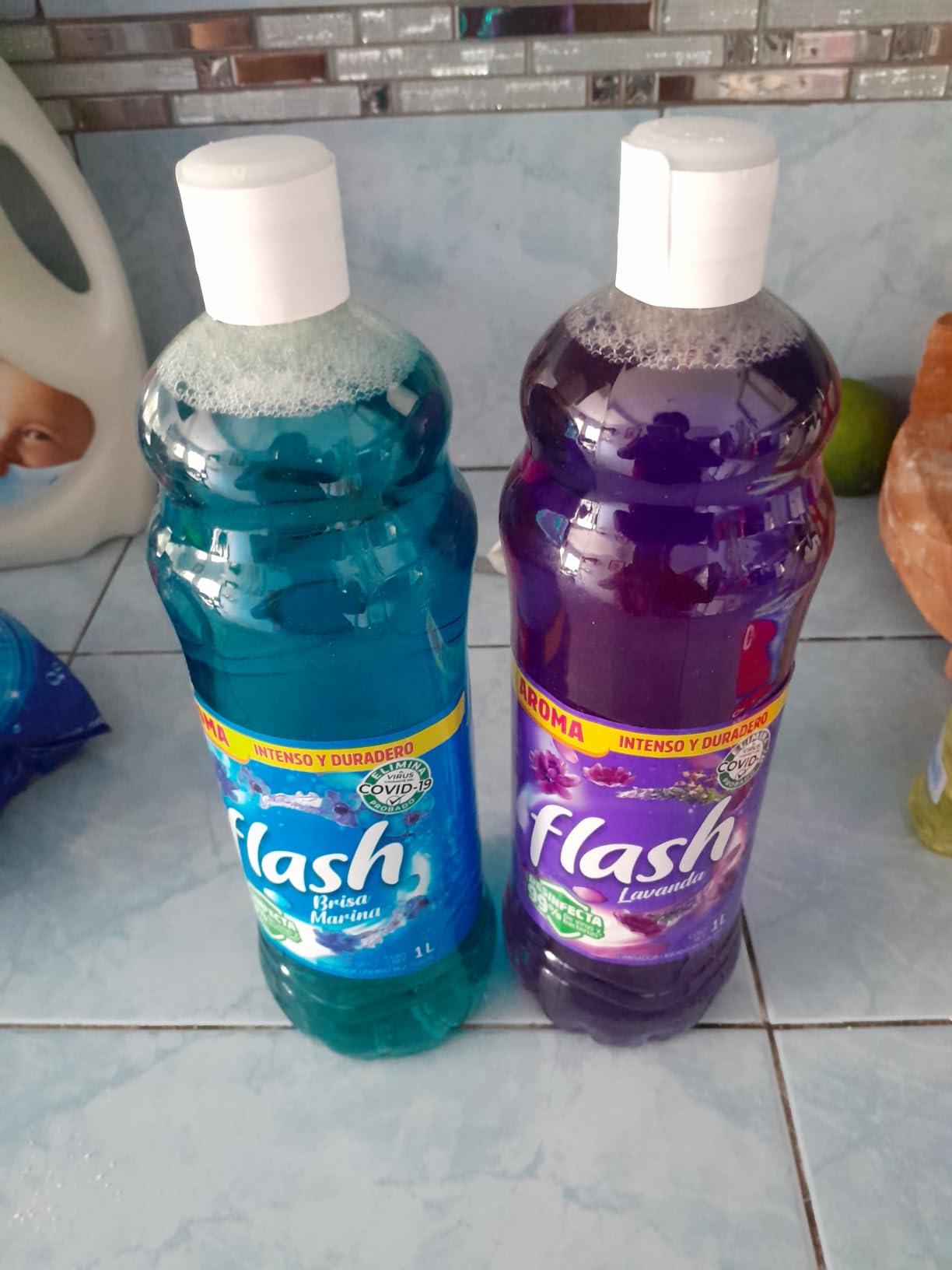 Flash Lavanda Elimina Olores Limpiador Multiusos 1L + Brisa Marina 1l ...