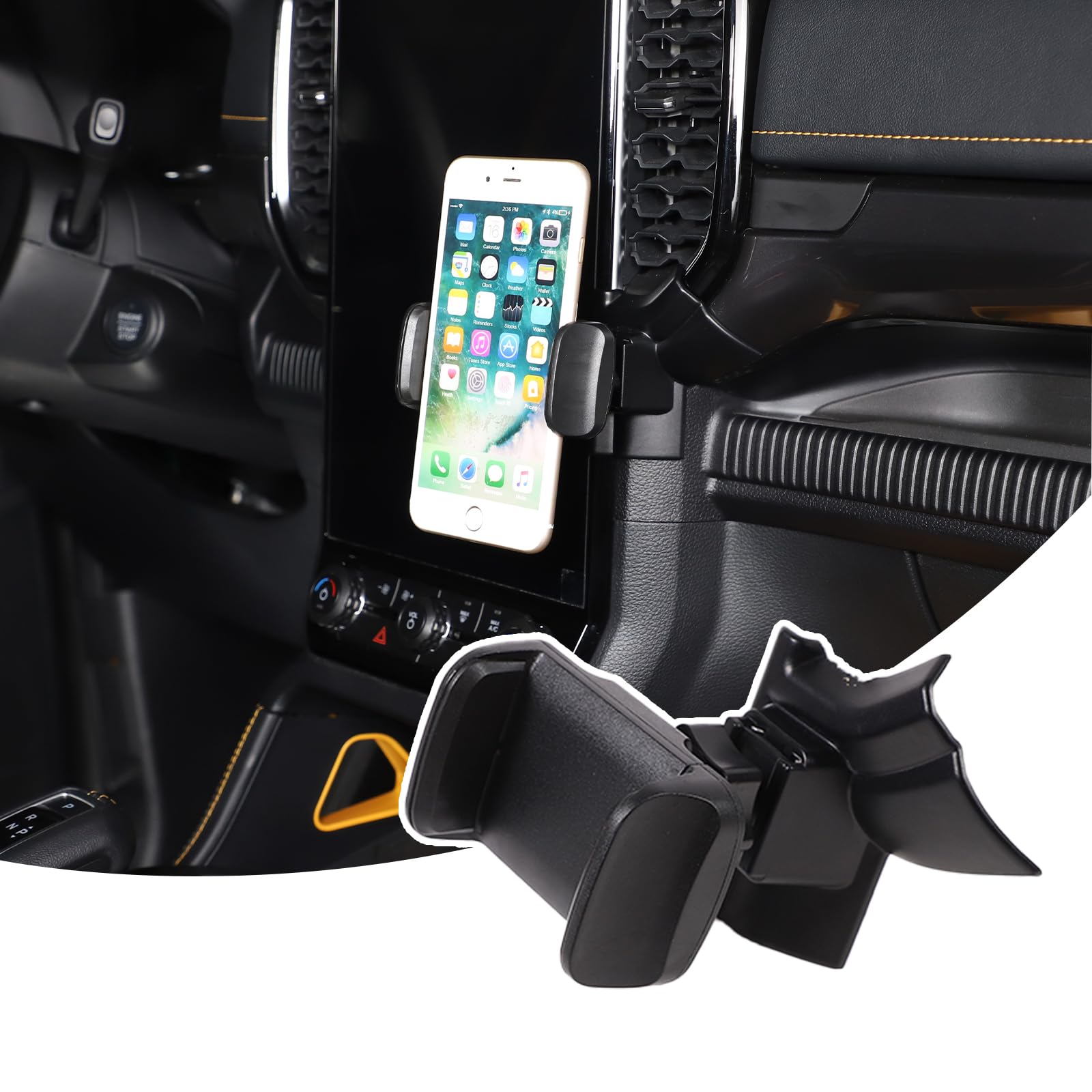 DIYUCAR Car Phone Holder Compatible with Ford Ranger 2023 2024+, Center ...