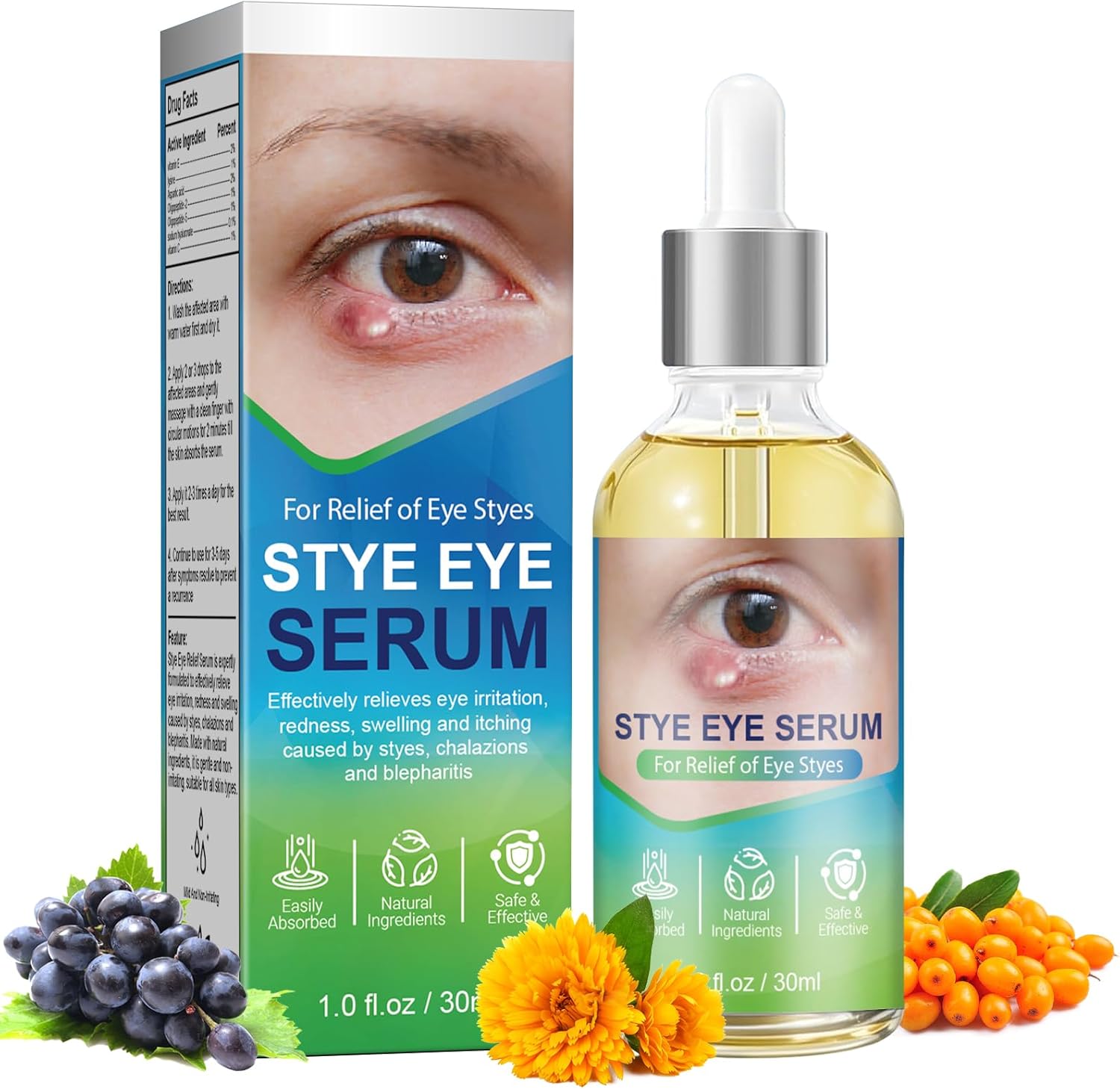 Stye Eye Relief Serum & Eyelid Drops for Blepharitis & Chalazion ...
