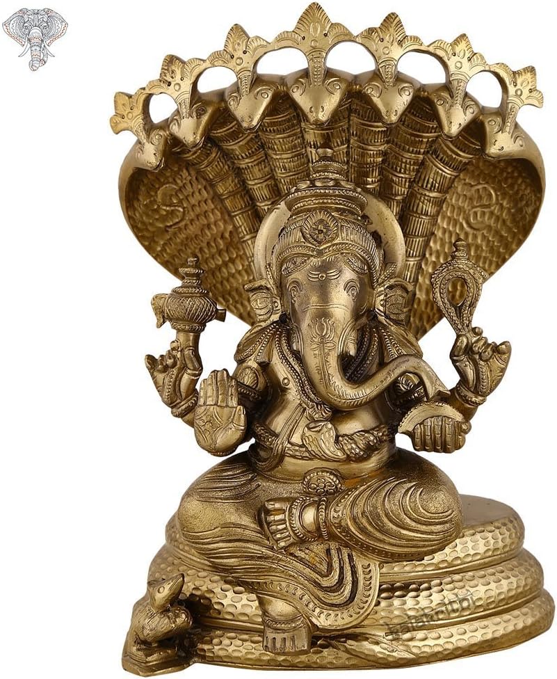 Amazon.com: Kalakrithi Lord Ganesha with 5 Headed Snake : Home & Kitchen