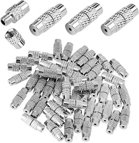 Amazon.com: 50pc DIY Bracelet Ends with Screw Clasps, Silver Brass for ...