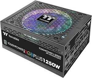 Thermaltake Toughpower iRGB Plus 1250W 80+ Titanium PCIe Gen5 ATX 3.0 Riing Duo Fully Modular ...