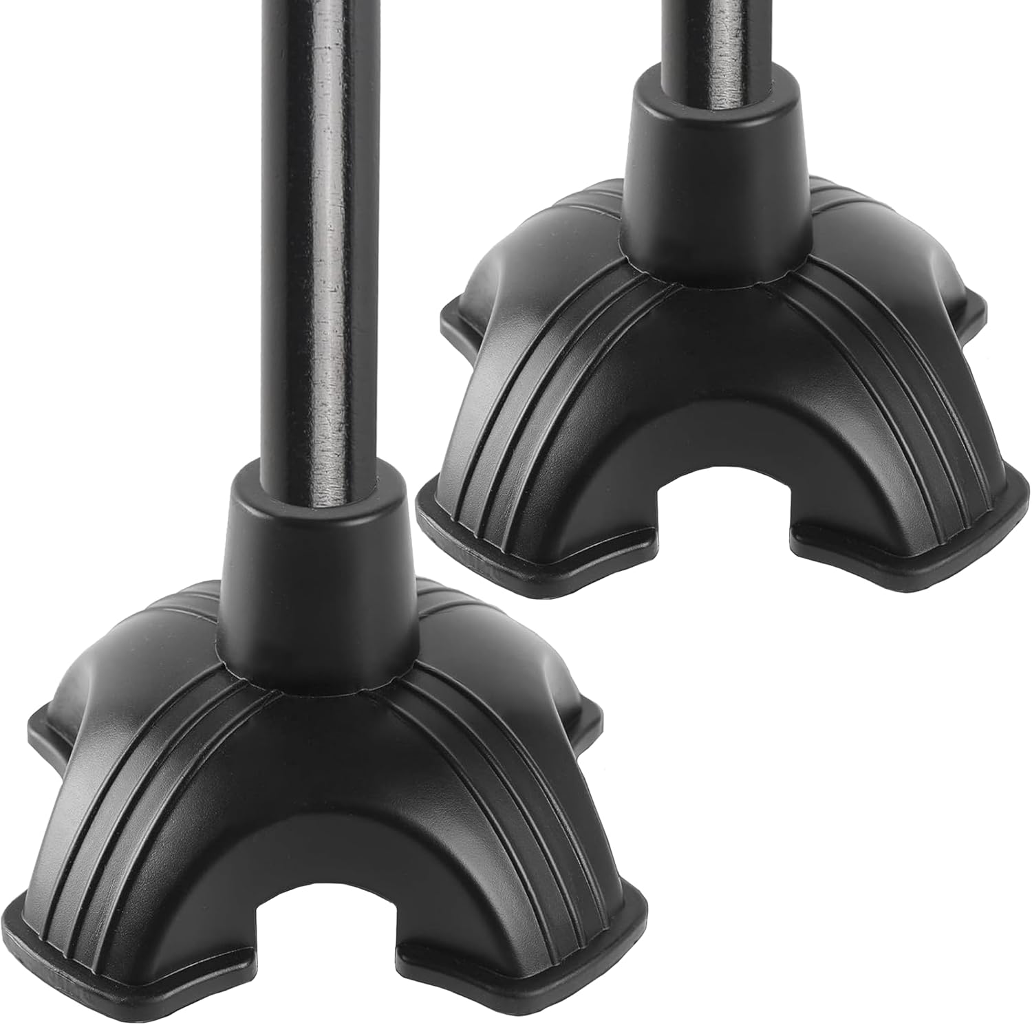 Amazon.com: TonGass (2 Pack, Black) 3/4" Cane Tip Self Standing Quad ...