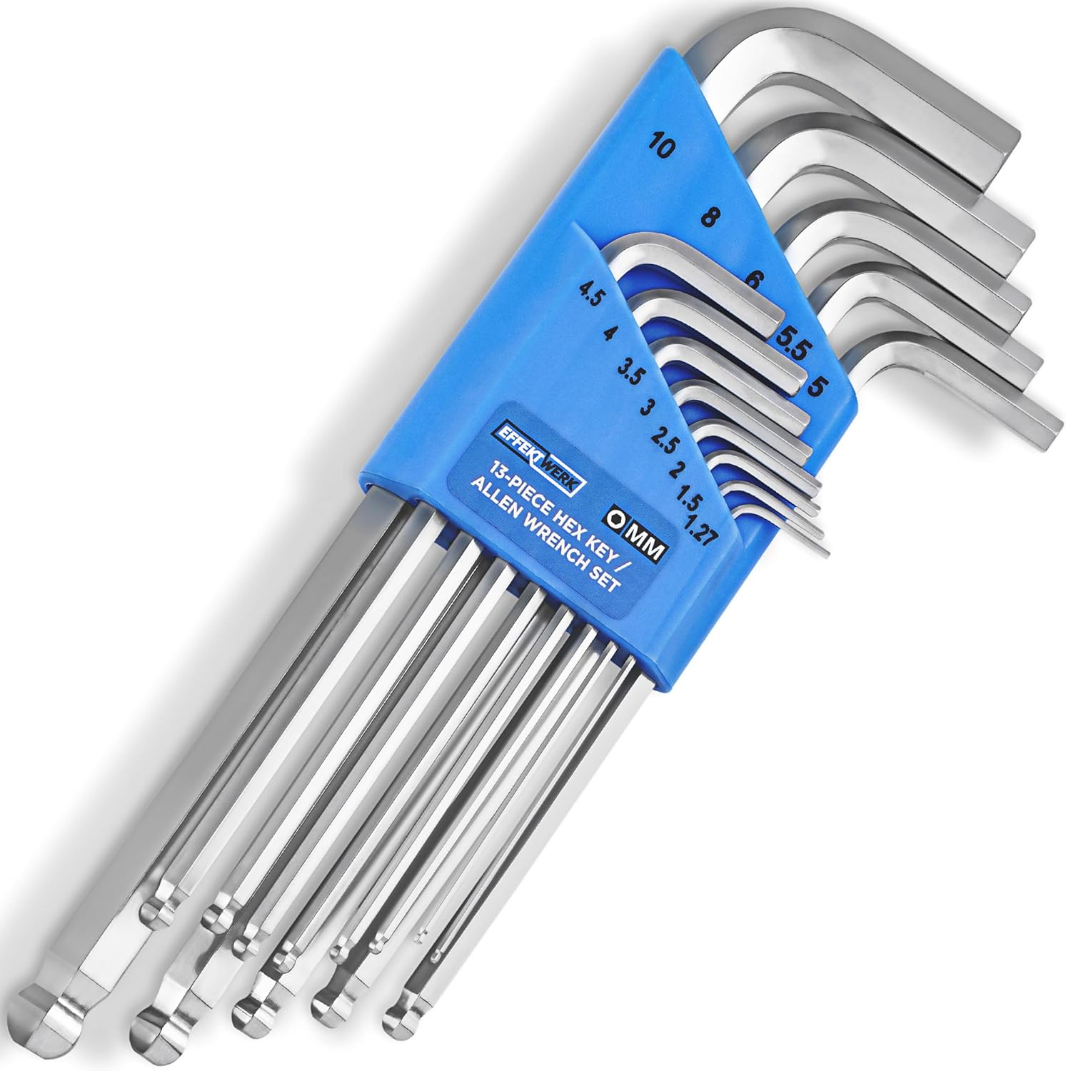 E•Werk - 13-Piece Allen Key Set - 1.27-10 mm - Hex Keys w/Long Arm Ball ...