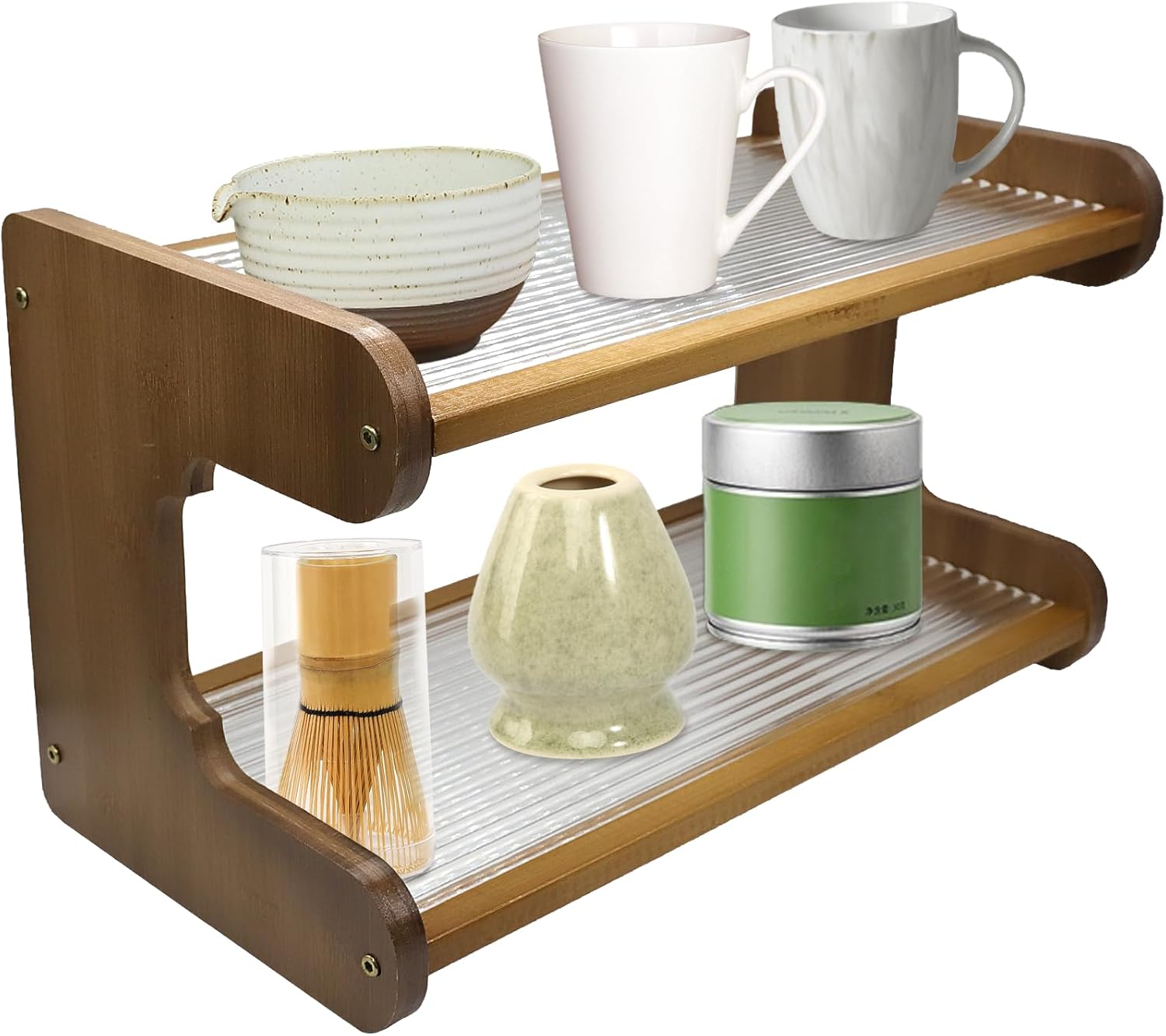 Amazon.com: Viuaejoo 2-tier Matcha Station, Coffee Bar Organizer ...