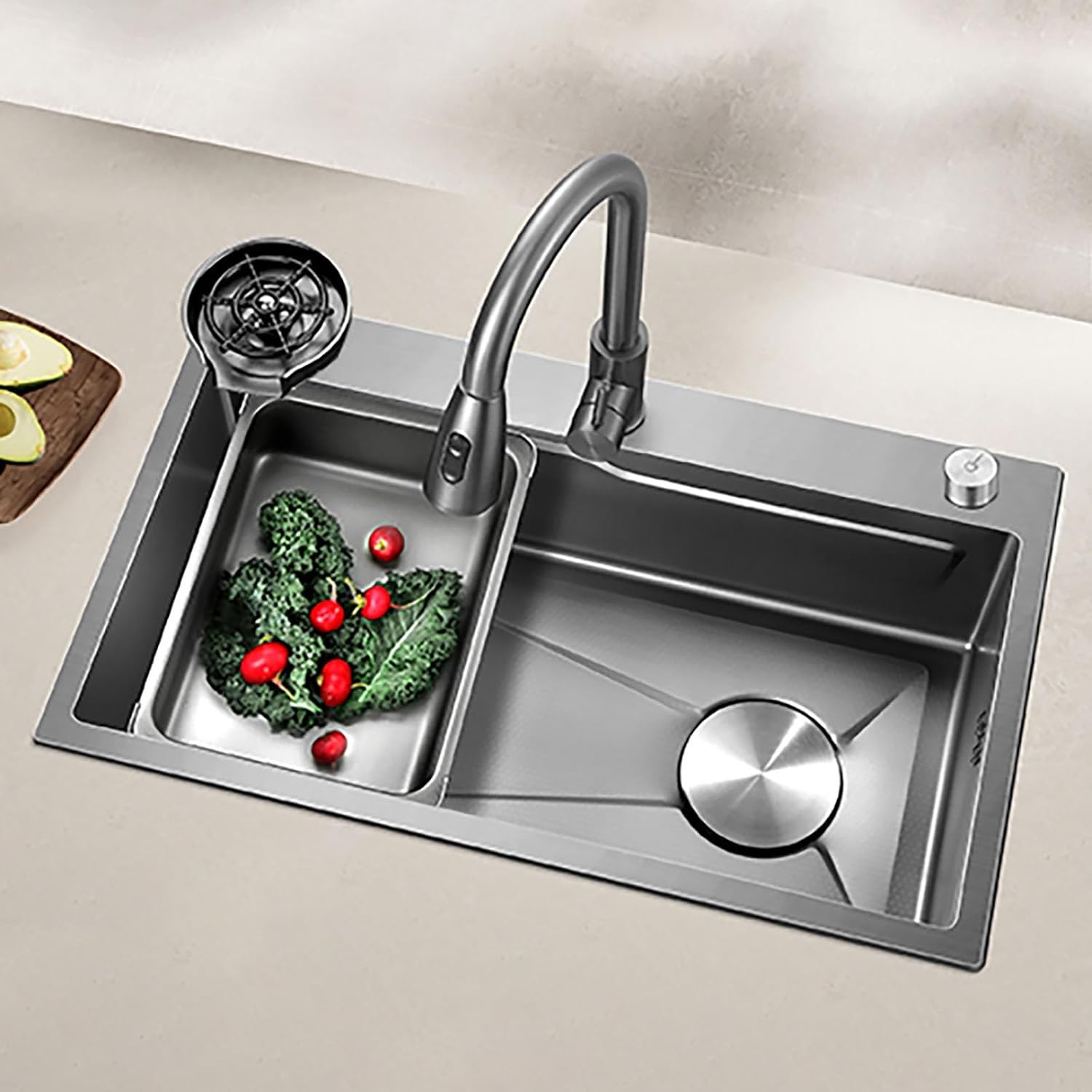 Amazon.com: ROFBIHG Honeycomb Embossed Kitchen Sink Stainless Steel ...