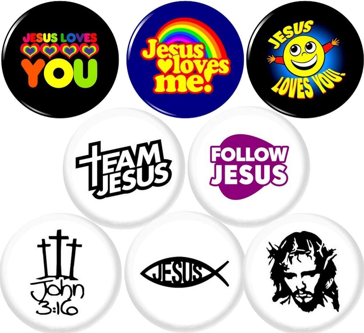 Amazon.com: JESUS CHRIST 8 NEW 1" inch (25mm) button pin badge team ...