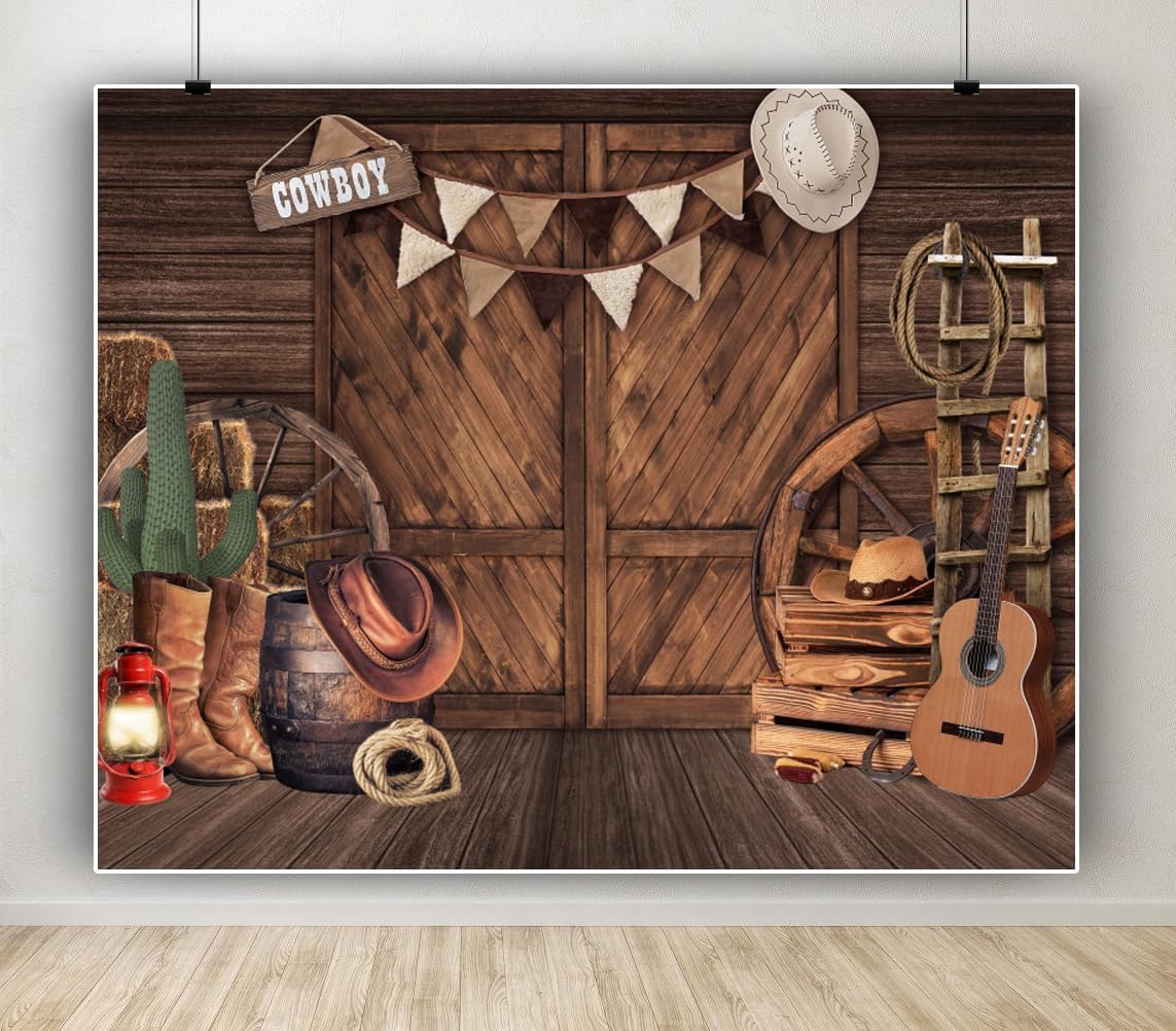Amazon.com : Western Cowboy Backdrop 10x8ft Western Party Decorations ...