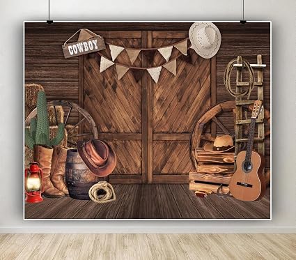 Amazon.com : 10x8ft Western Cowboy Backdrop Western Party Decorations ...