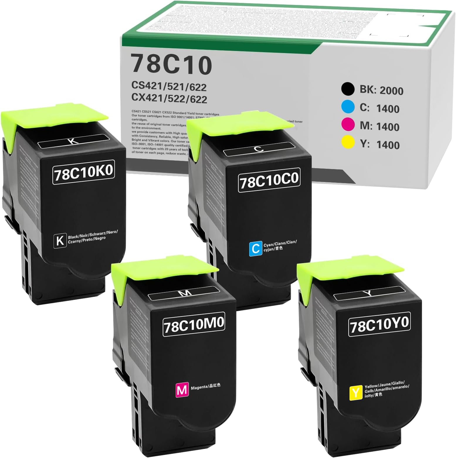 Amazon.com: 78C10 Compatible Toner Cartridge Replacement for Lexmark ...