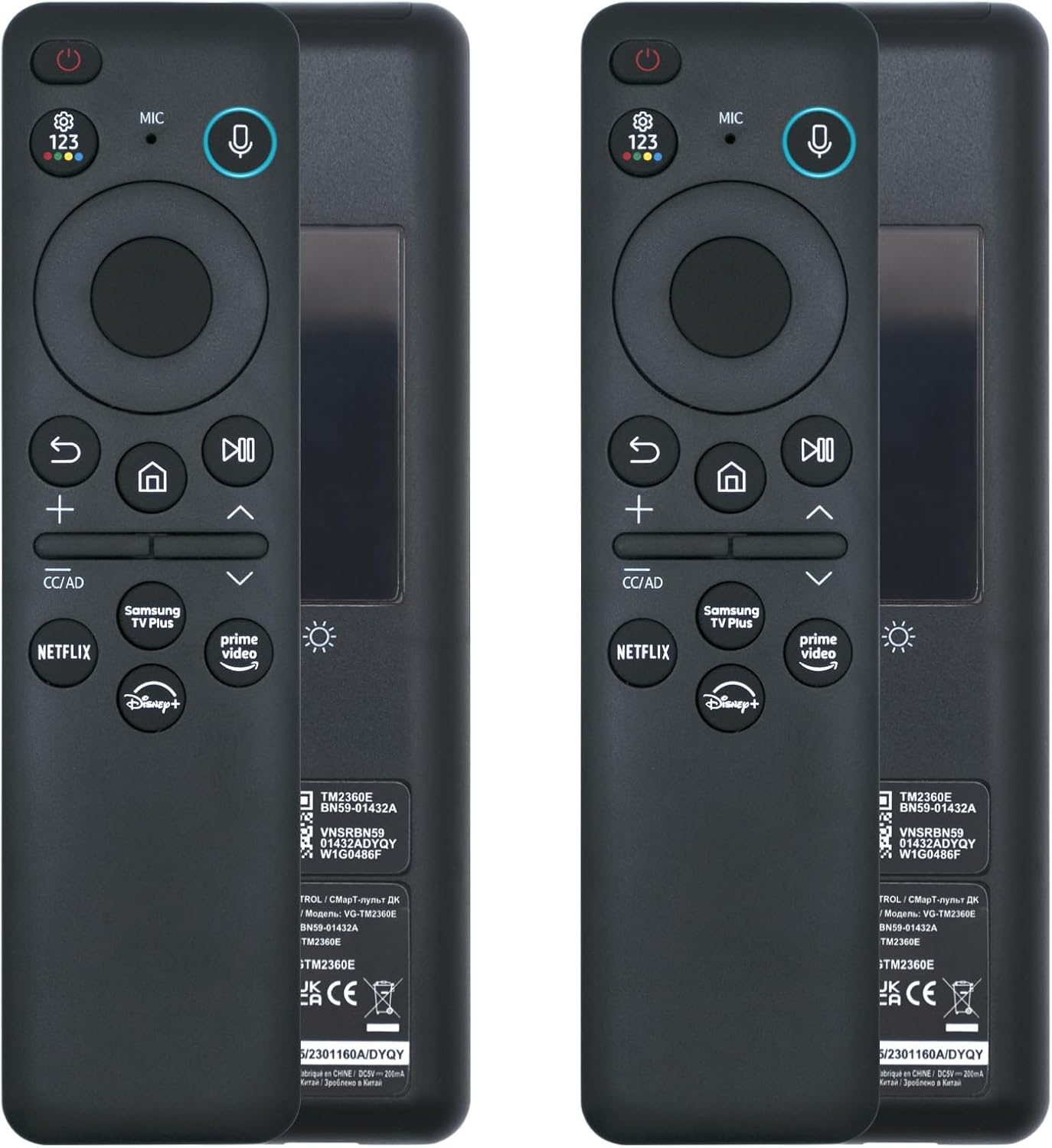 Amazon.com: 2 Pack New BN59-01432A TM2360E Solar Voice Remote, USB-C ...