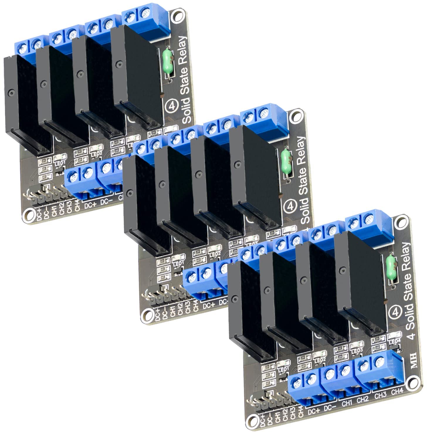AZDelivery 3 x 4 Channel 5V DC Semiconductor Relay for Arduino and ...