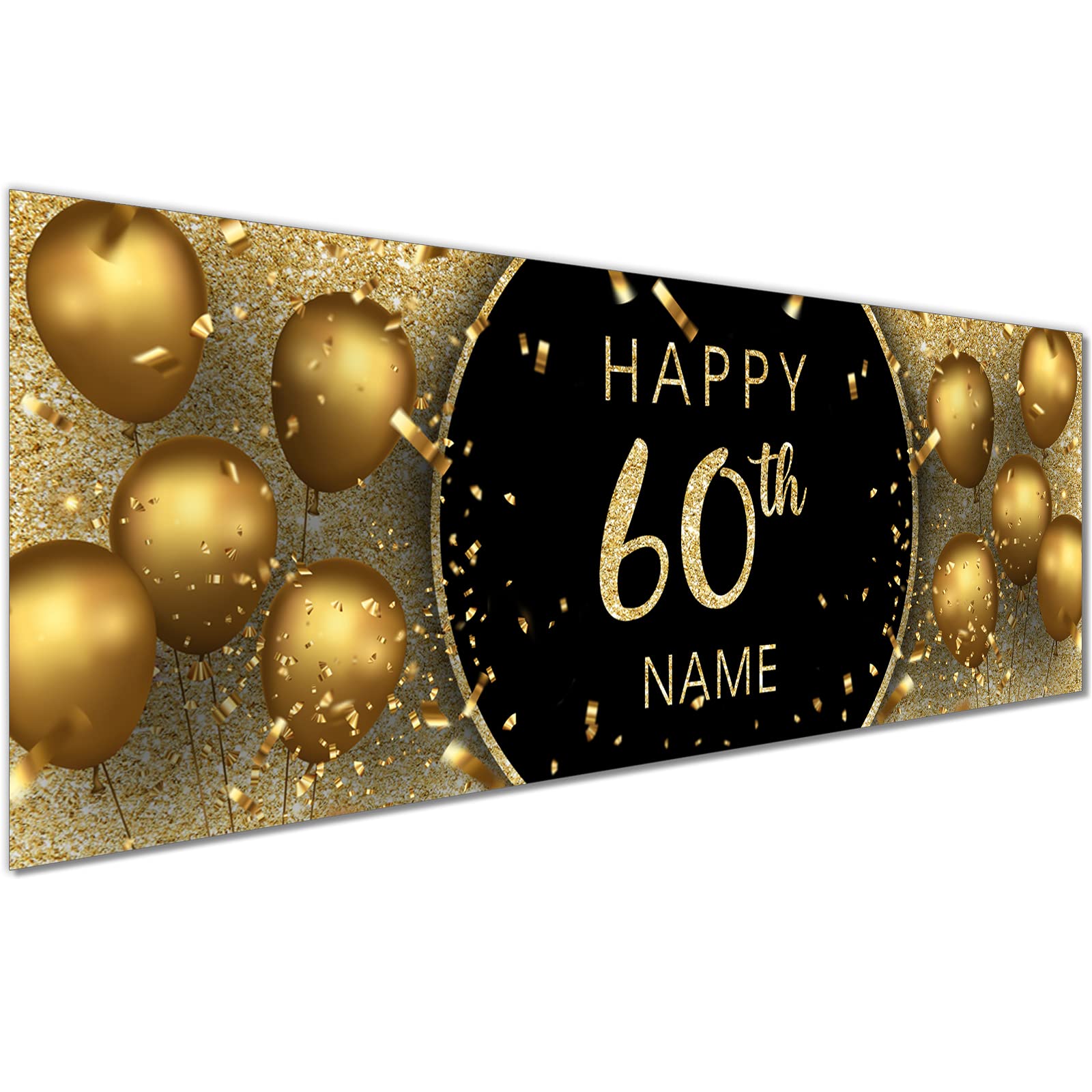 Buy 60th Happy Birthday Personalised Birthday Banner 60th Birthday