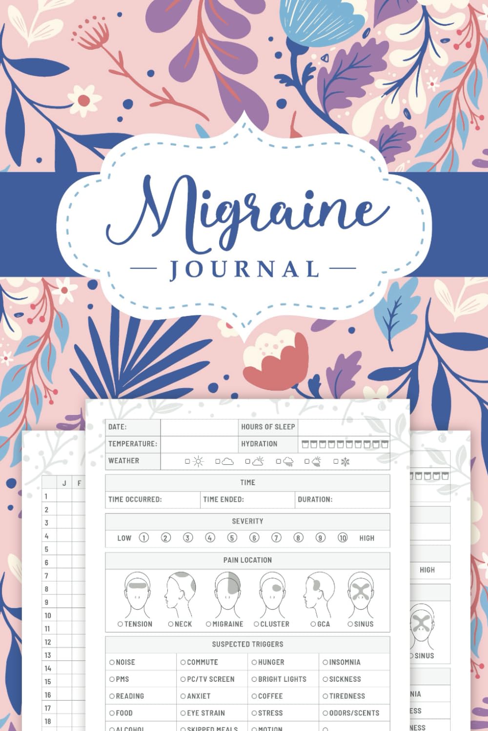 Migraine Journal Tracker: A Women's Daily Log Book for Pain Management ...