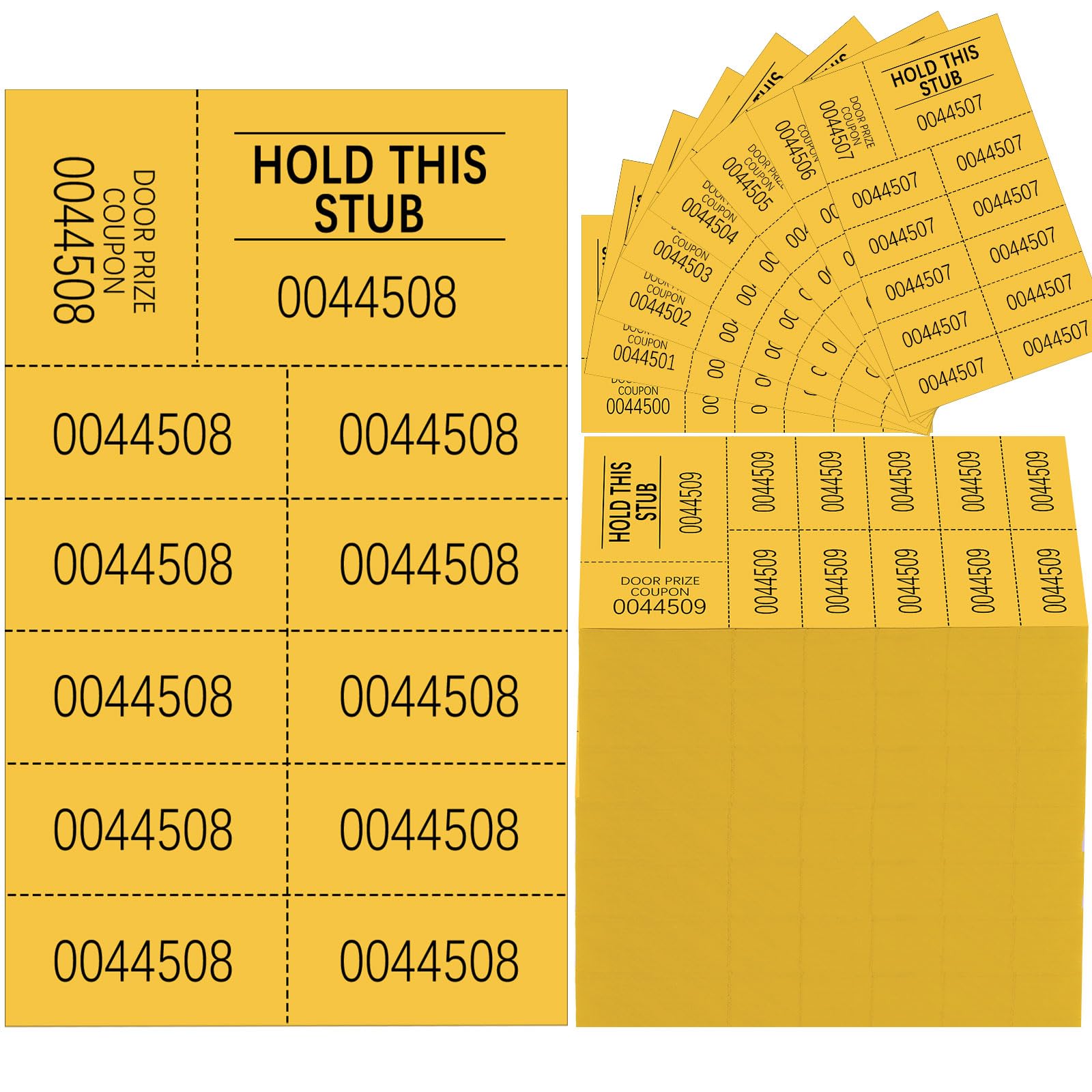 Amazon.com : Kosiz 1000 Sheets Raffle Tickets with 10 Bid Numbers Per ...