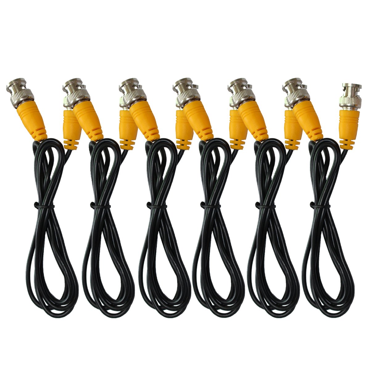 Amazon.com : ANVISION 6-Pack Black 1m 3.3ft BNC Male to BNC Male Jumper ...