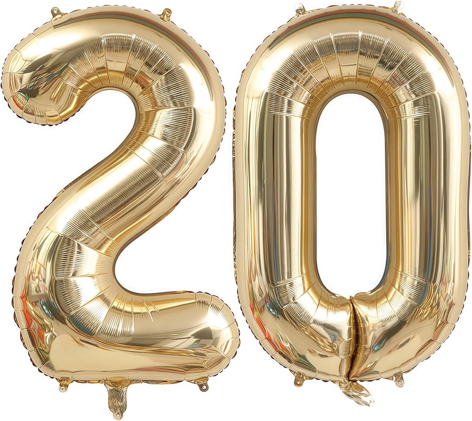 Amazon.com: Champagne Gold 20 Balloon Number,40 Inch Light Gold 20 ...