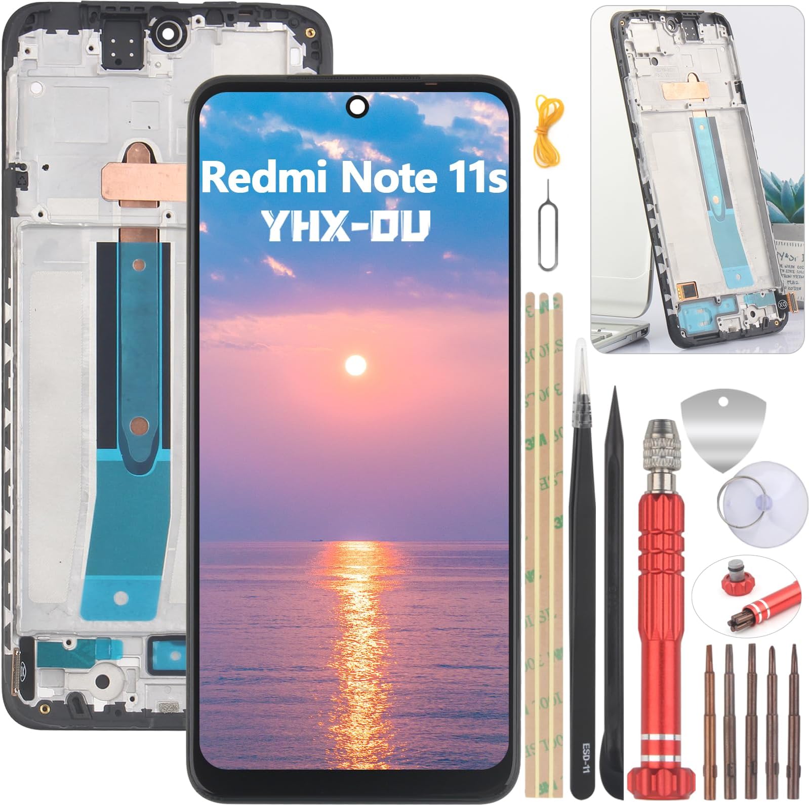 ARSSLY Ersatzbildschirm für Xiaomi Redmi Note 11 2201117TG/2201117TI ...