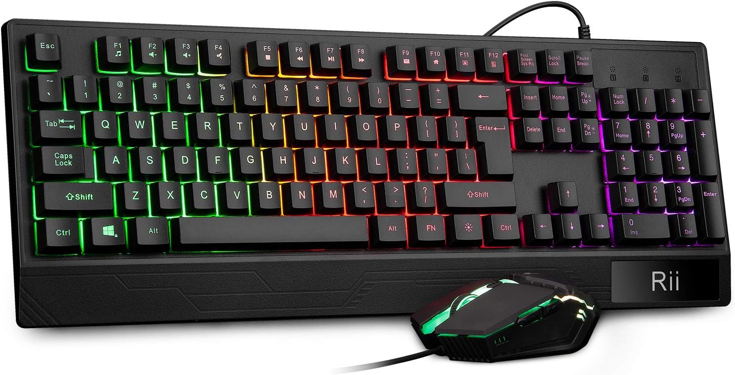 Amazon.com: Keyboard and Mouse Gaming LED Wired Combo with Emitting ...