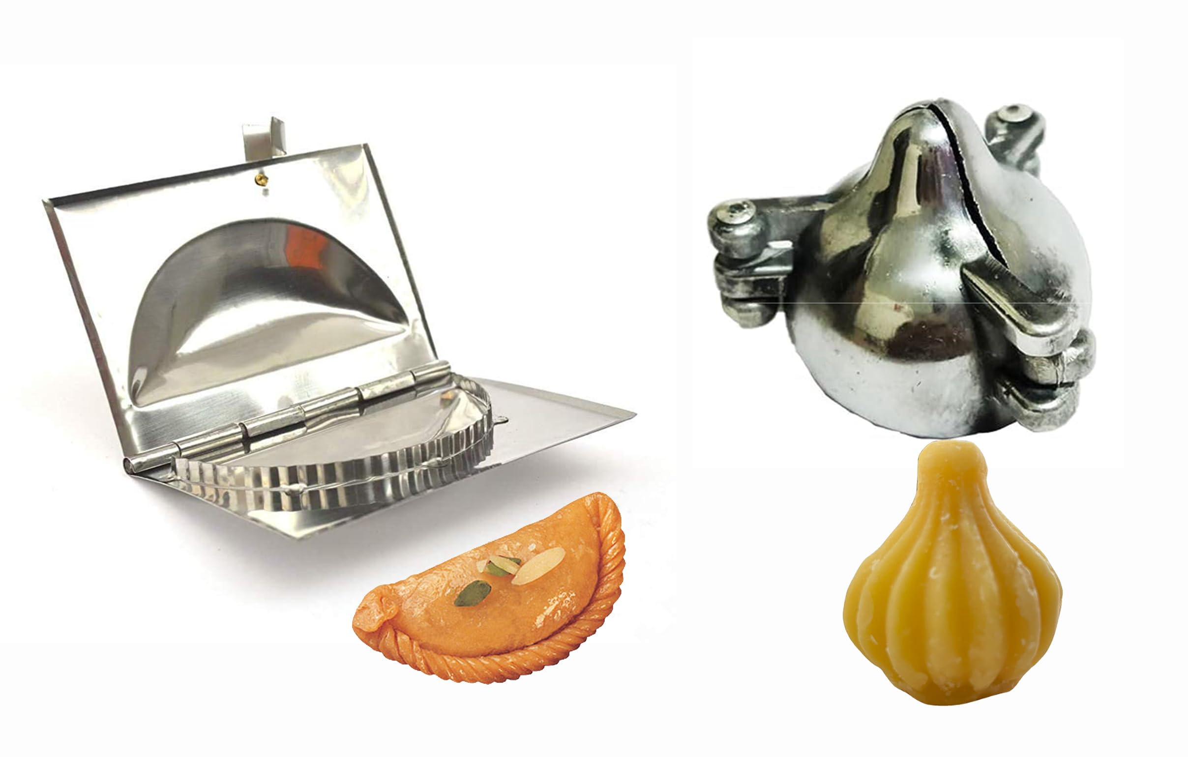 Ervio 3 Fold Modak Maker with Gujiya Maker for Ganpati, Diwali, Dasra ...