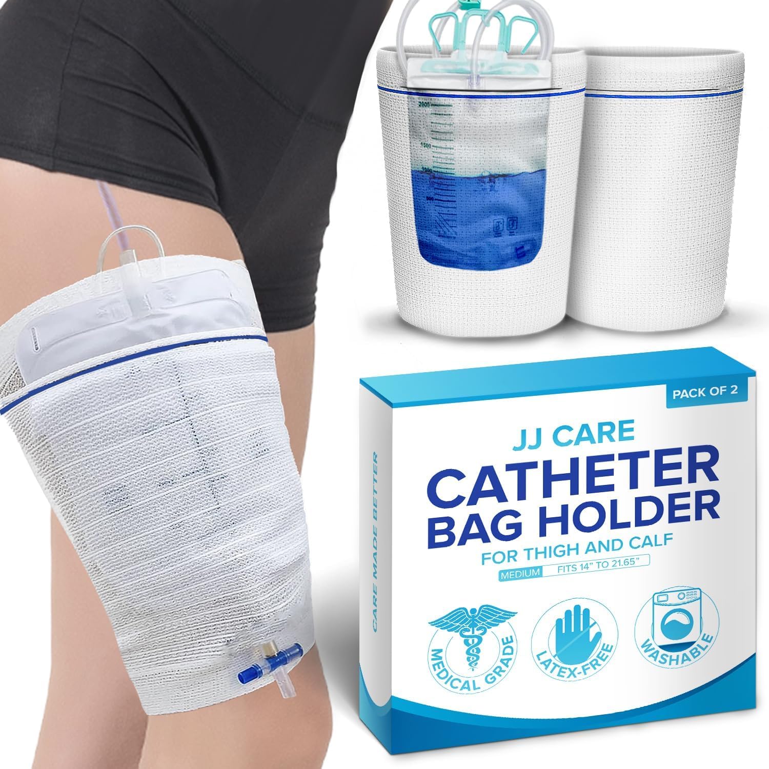Amazon.com: JJ CARE Catheter Bag Holder (Pack of 2), Fabric Nephrostomy ...