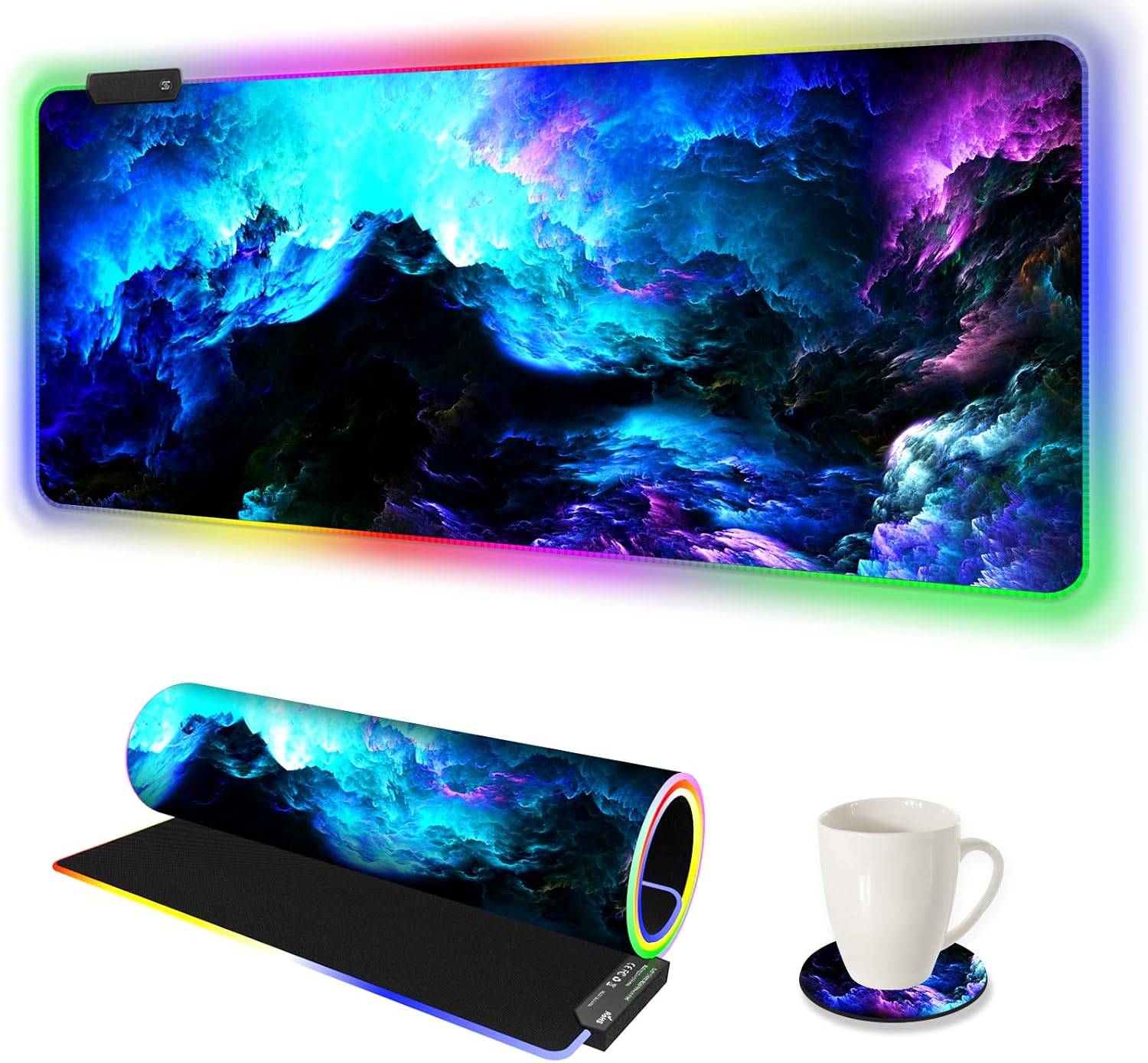 Amazon.com: ARTSO RGB Gaming Mouse Pad Large, Extended LED Mouse Mat ...