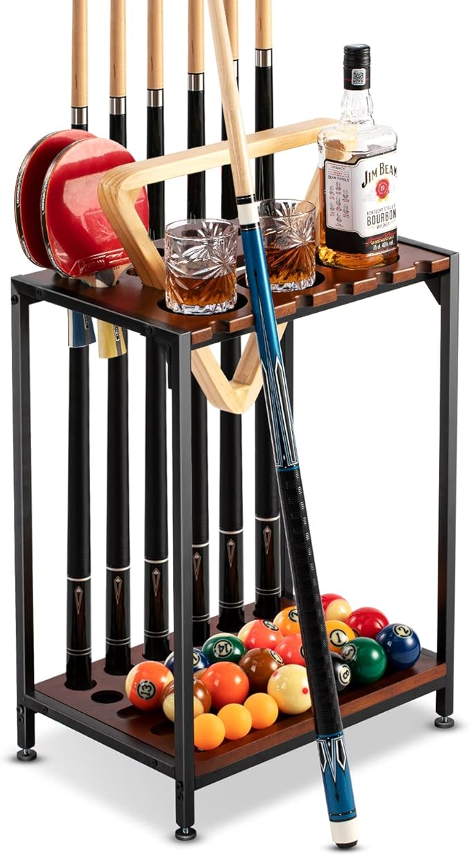 Amazon.com : EXTCCT Billiards Pool Stick Holder - Pool Cue Rack Floor ...