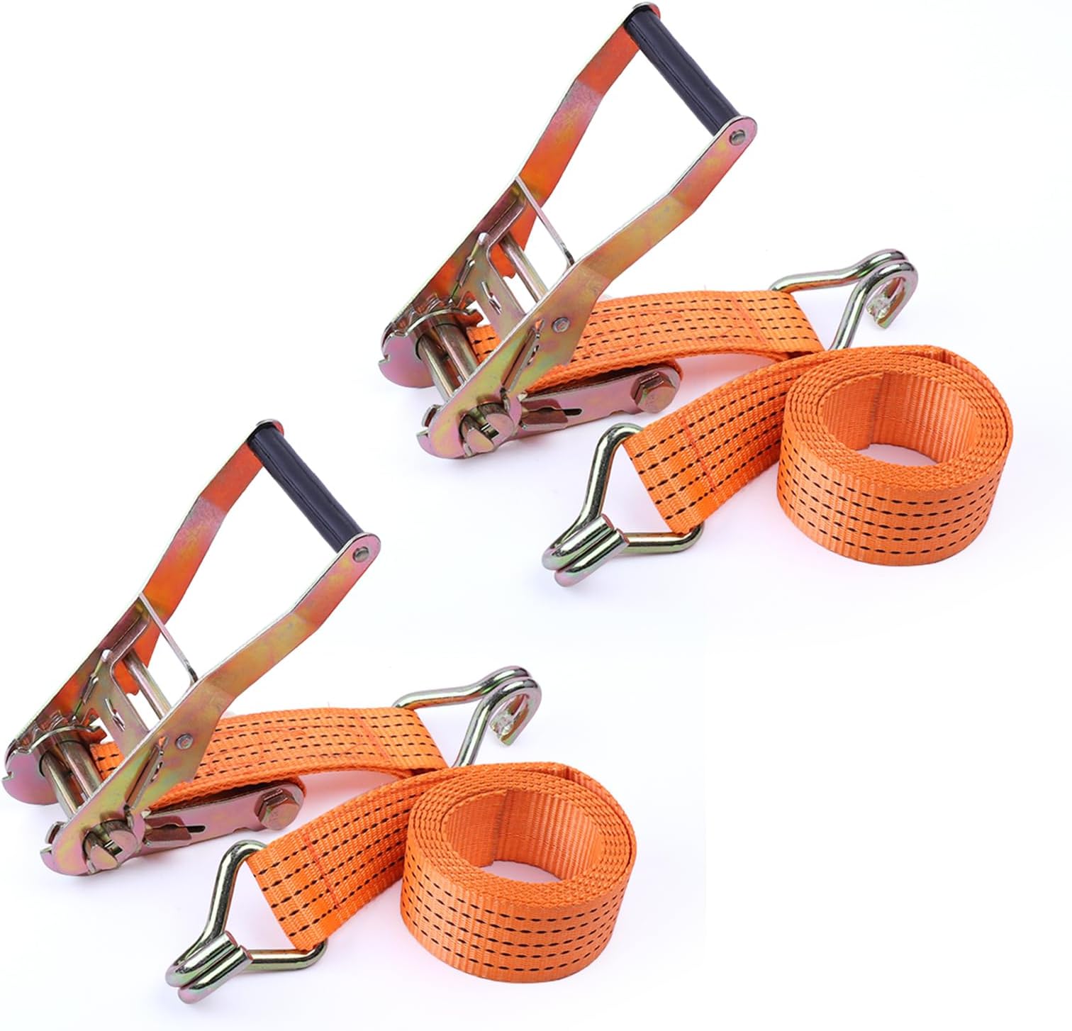 Amazon.com: 2Pack Heavy Duty Ratchet Straps, 2Inch 20Ft Tie Down Straps ...