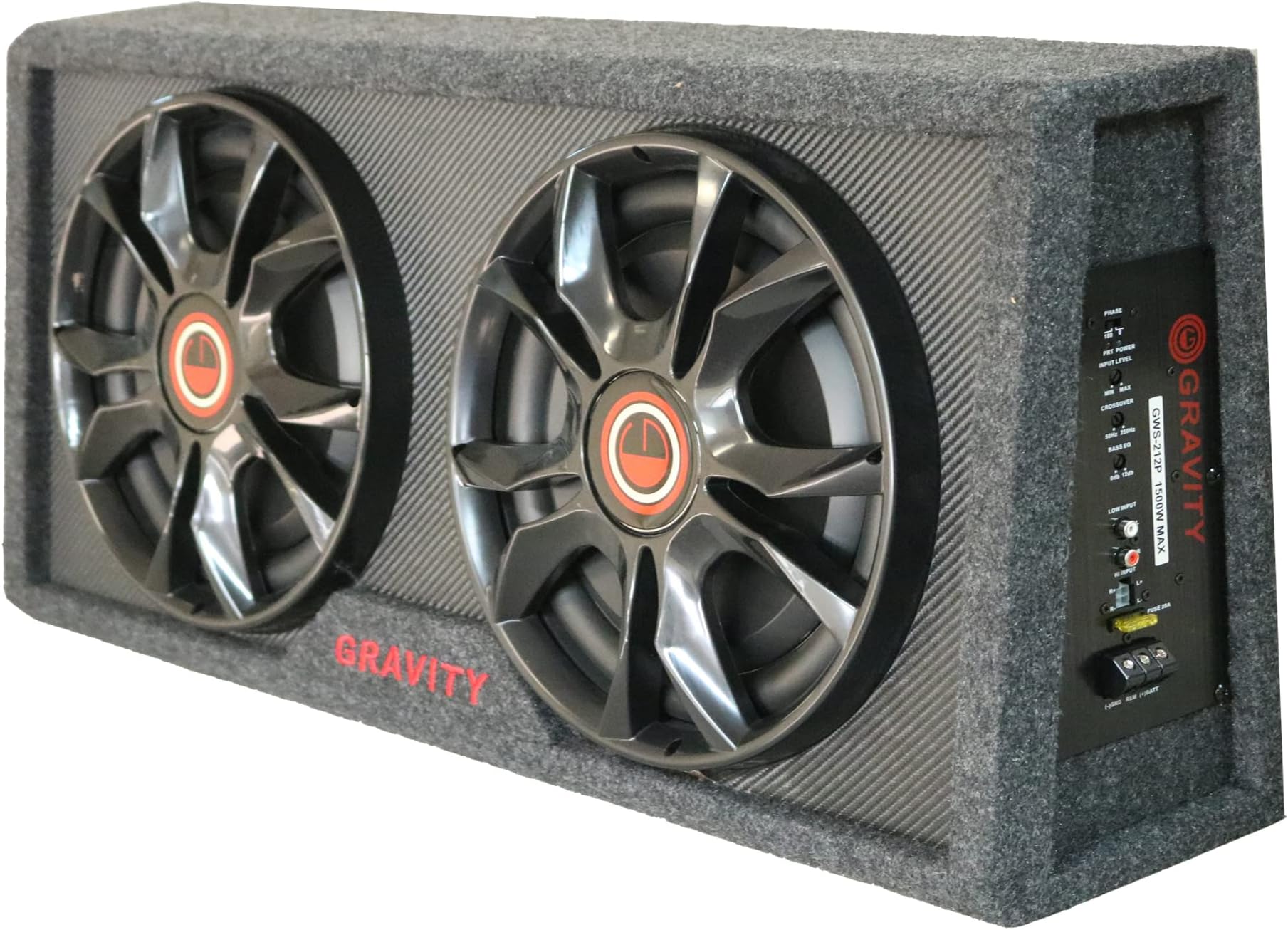 Amazon.com: Gravity 1500W Dual 12" Active Powered Ported Car Truck ...