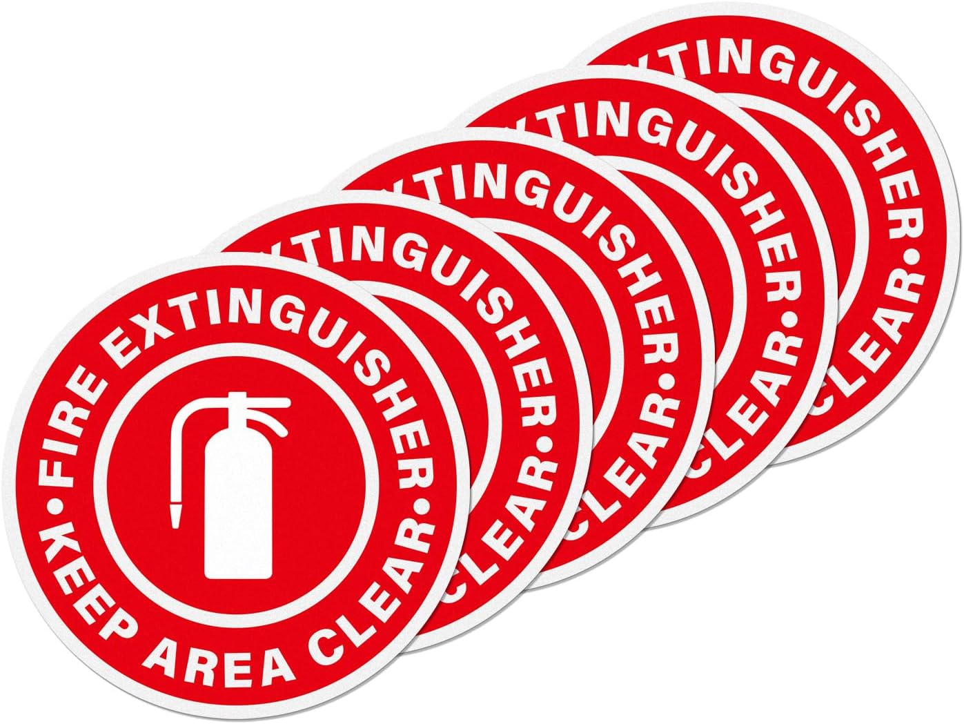 YIKIADA 5 Pack Fire Extinguisher Keep Area Clear Sign 17×17 Inches ...