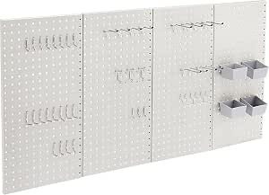 Amazon Basics Rectangular Metal Pegboard Kit – 48 Pieces, Gray : Amazon ...