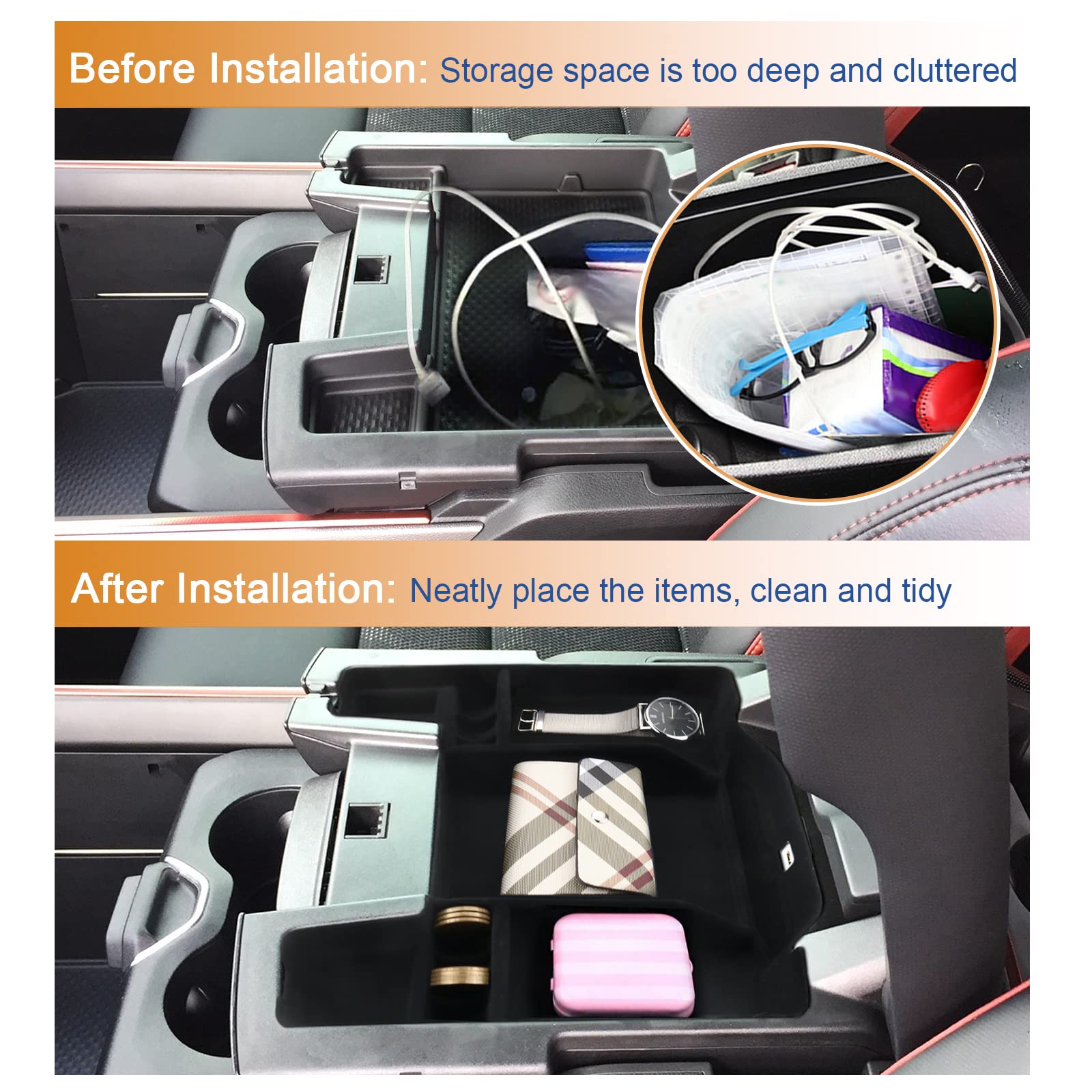 Snapklik.com : Coleya 2019-2024 2025 Ram 1500 Center Console Organizer ...