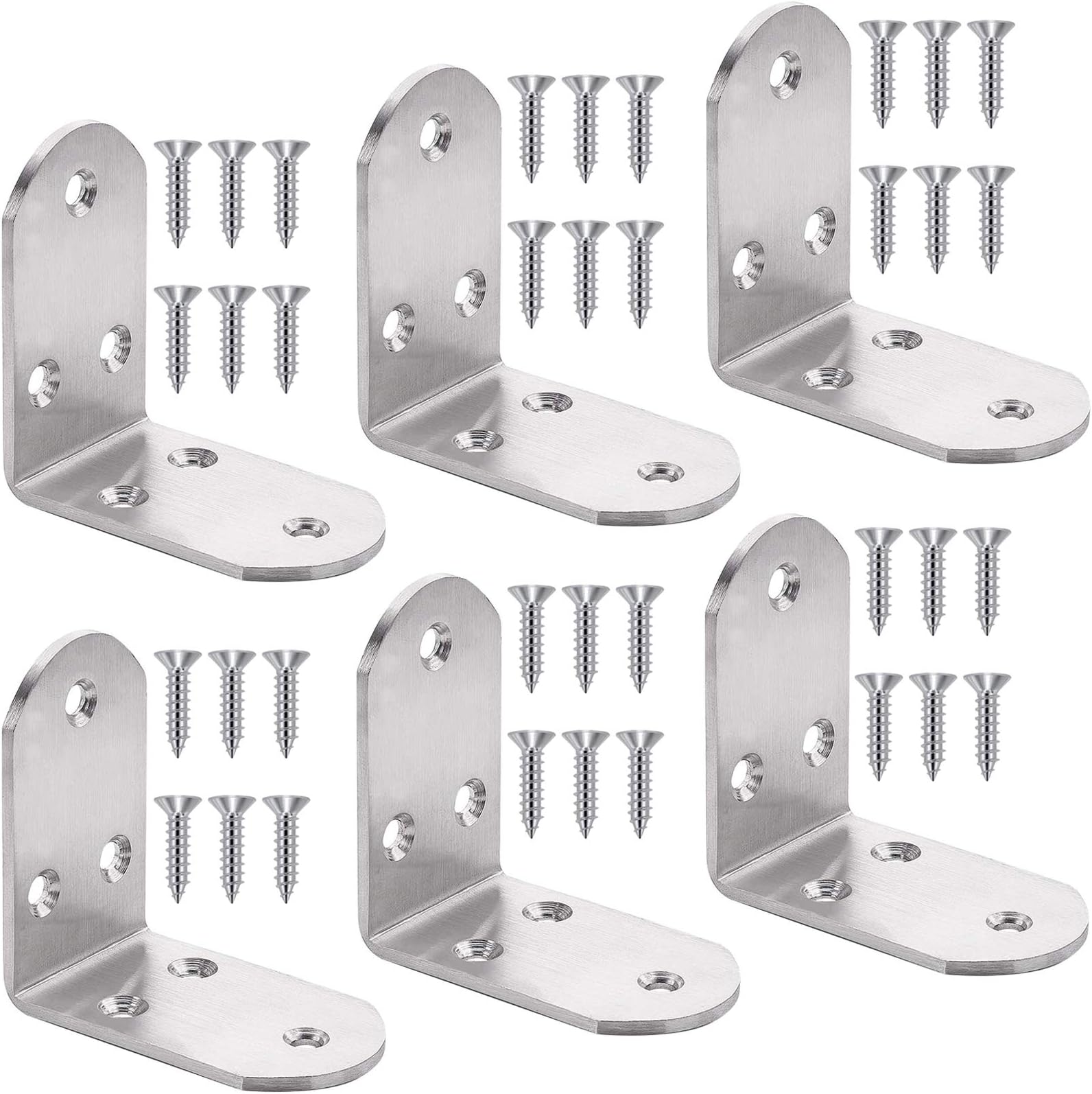 Amazon.com: 20Pcs L Brackets Corner Brace, Stainless Steel L Brackets ...