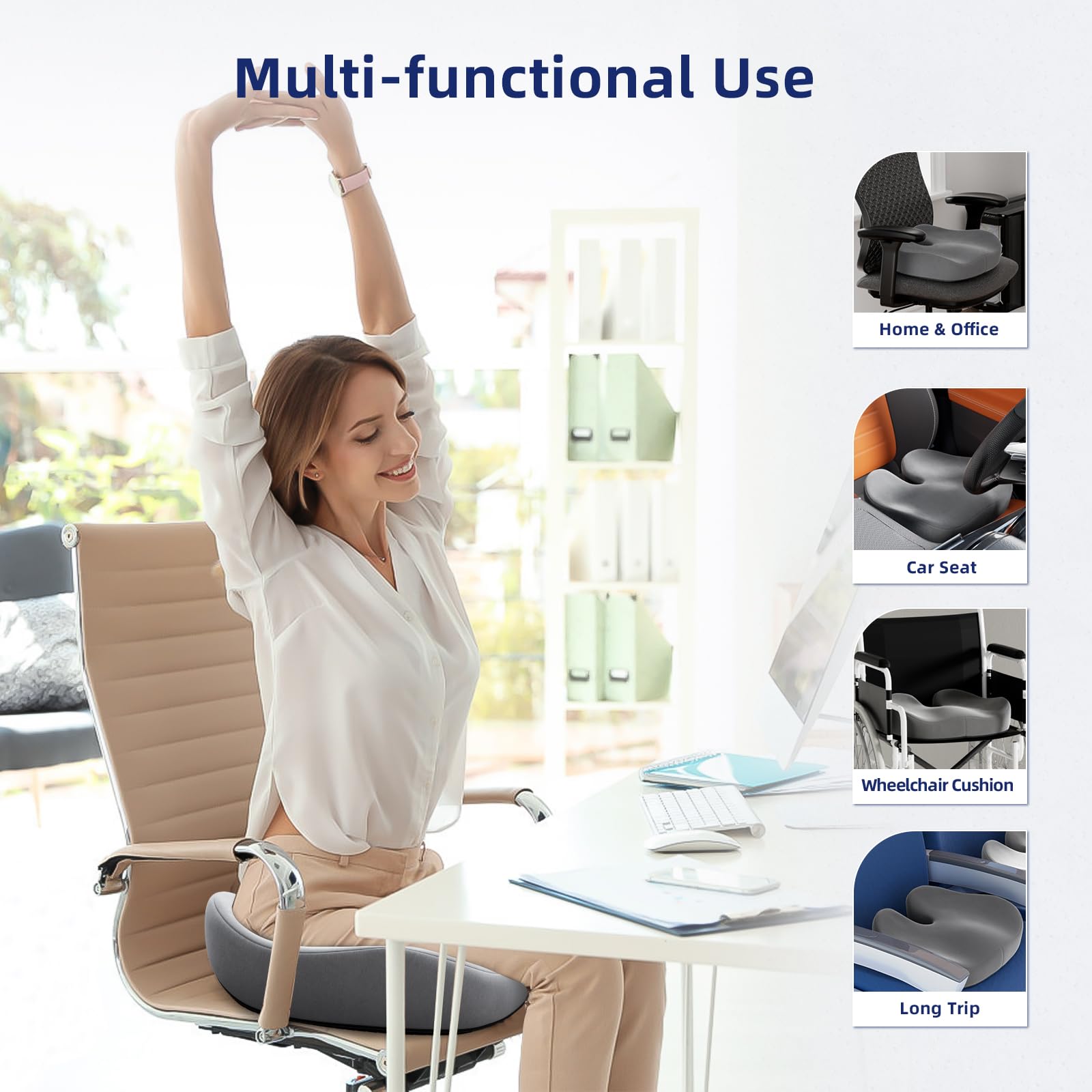 Snapklik.com : Ruizman Seat Cushions For Office Chairs - Large Office ...
