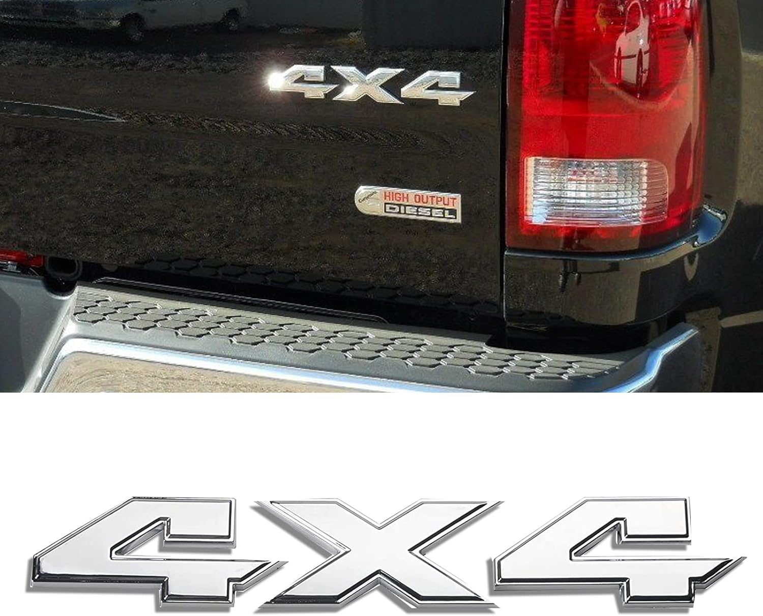Amazon.com: 4x4 Emblem Sticker, 8.8 Inch Silvery Badge Chrome Decal ...