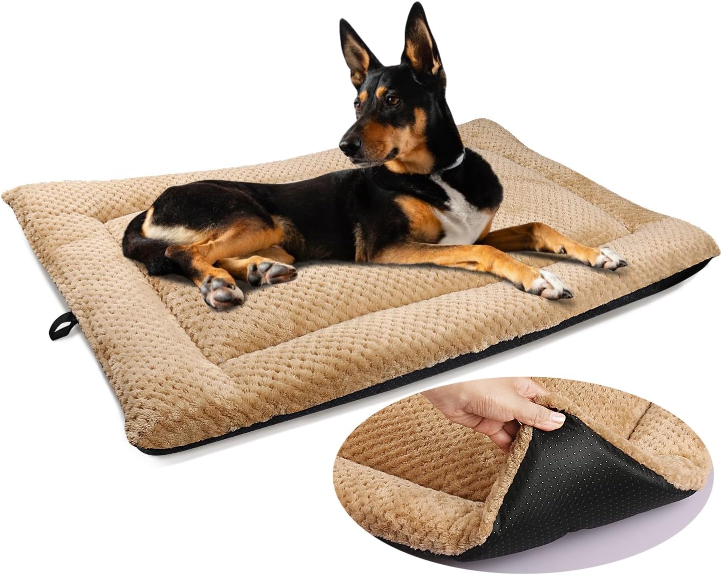 ASIJIA Dog Bed Mat Large 90 x 56CM Washable Fluffy Sherpa Cat Bed ...