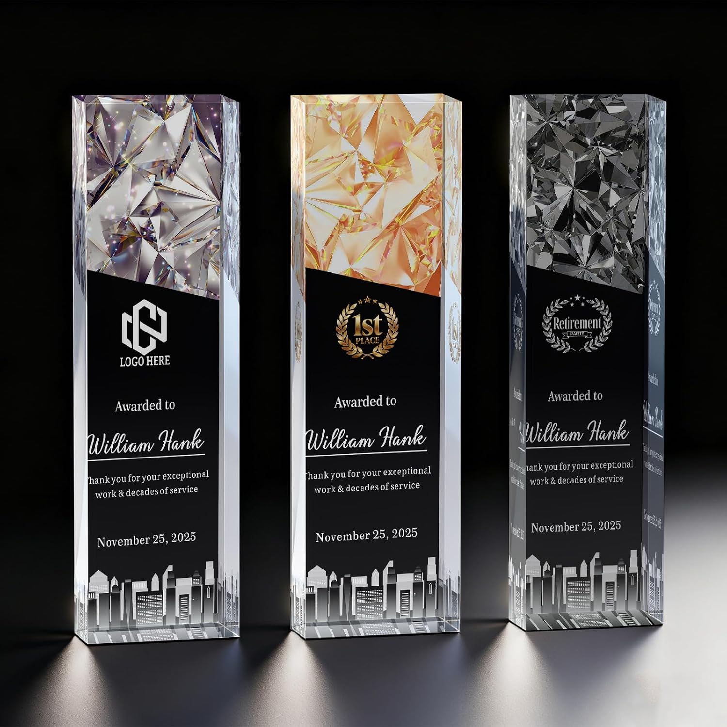 Amazon.com : Personalized Trophy Award for Employee Recognition and ...